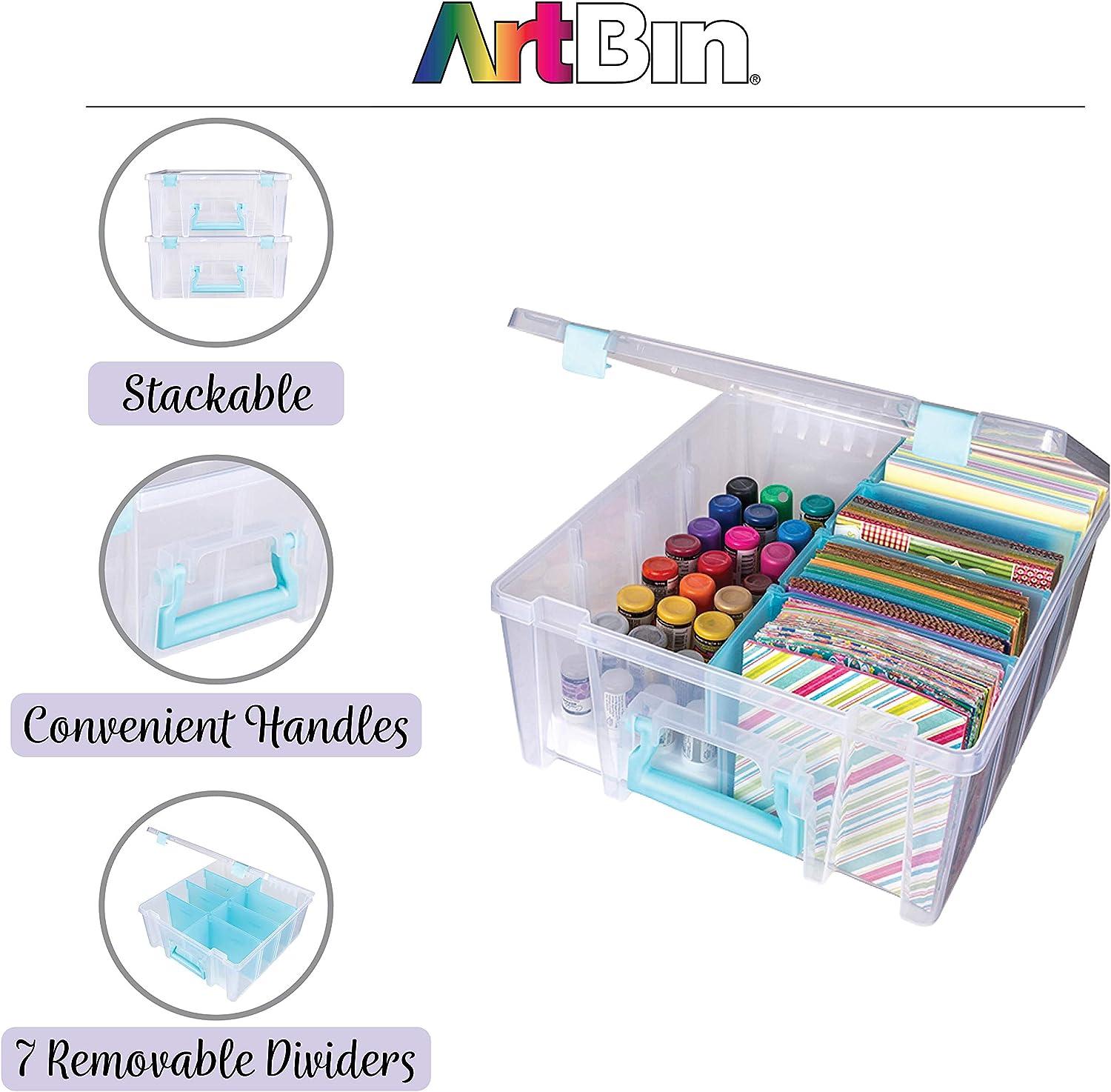 Art Bin Super Satchel Double Deep Organizer - Clear & Aqua | Buy Now ...