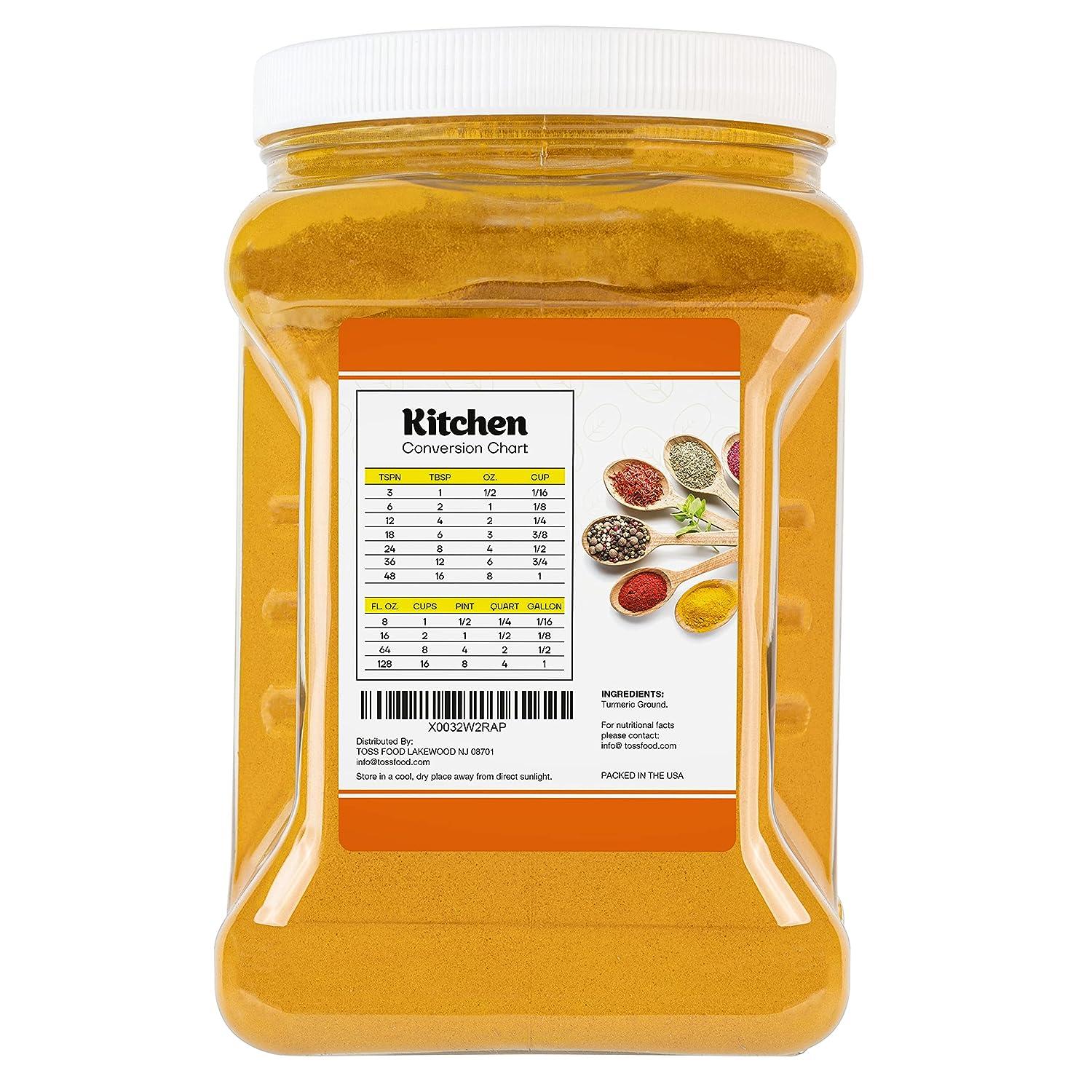 TOSS Ground Turmeric 38 OZ Bulk - Easy Grip Container | Premium Quality ...