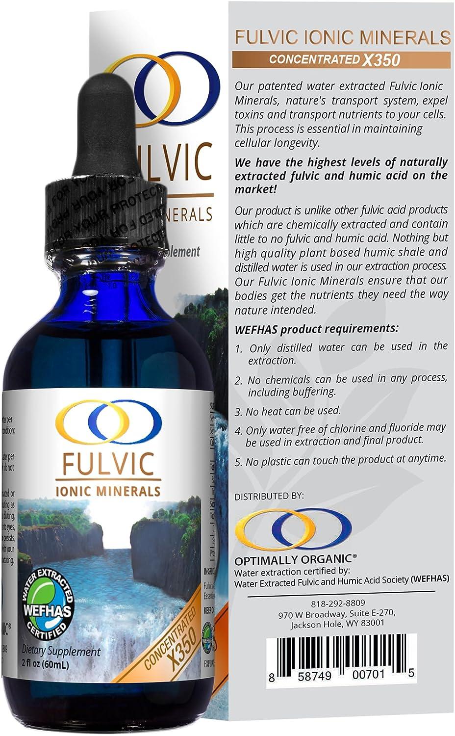 Optimally Organic Fulvic Ionic Minerals X350 - 8.5 Month Supply ...
