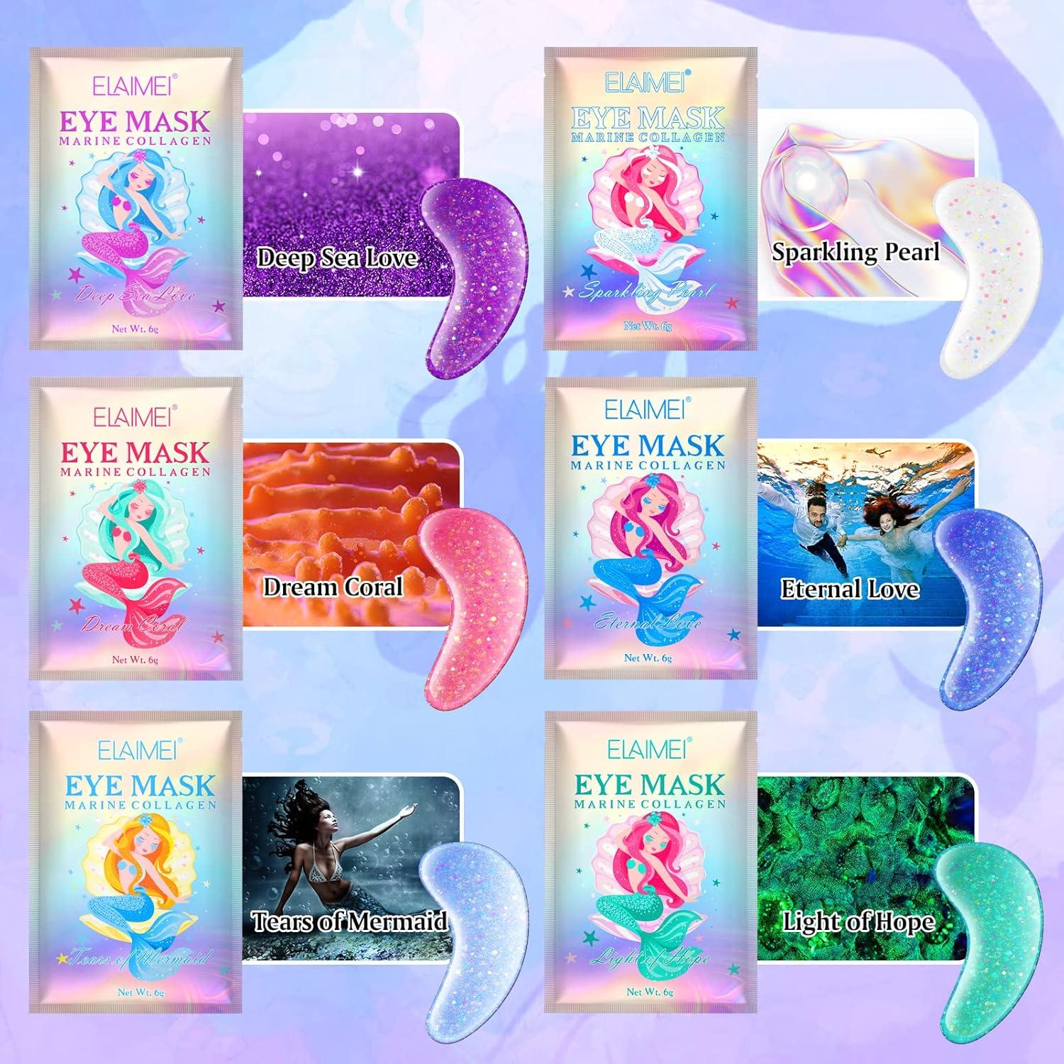 Natural Marine Collagen & Hyaluronic Acid Eye Masks - 18 Pairs Anti ...