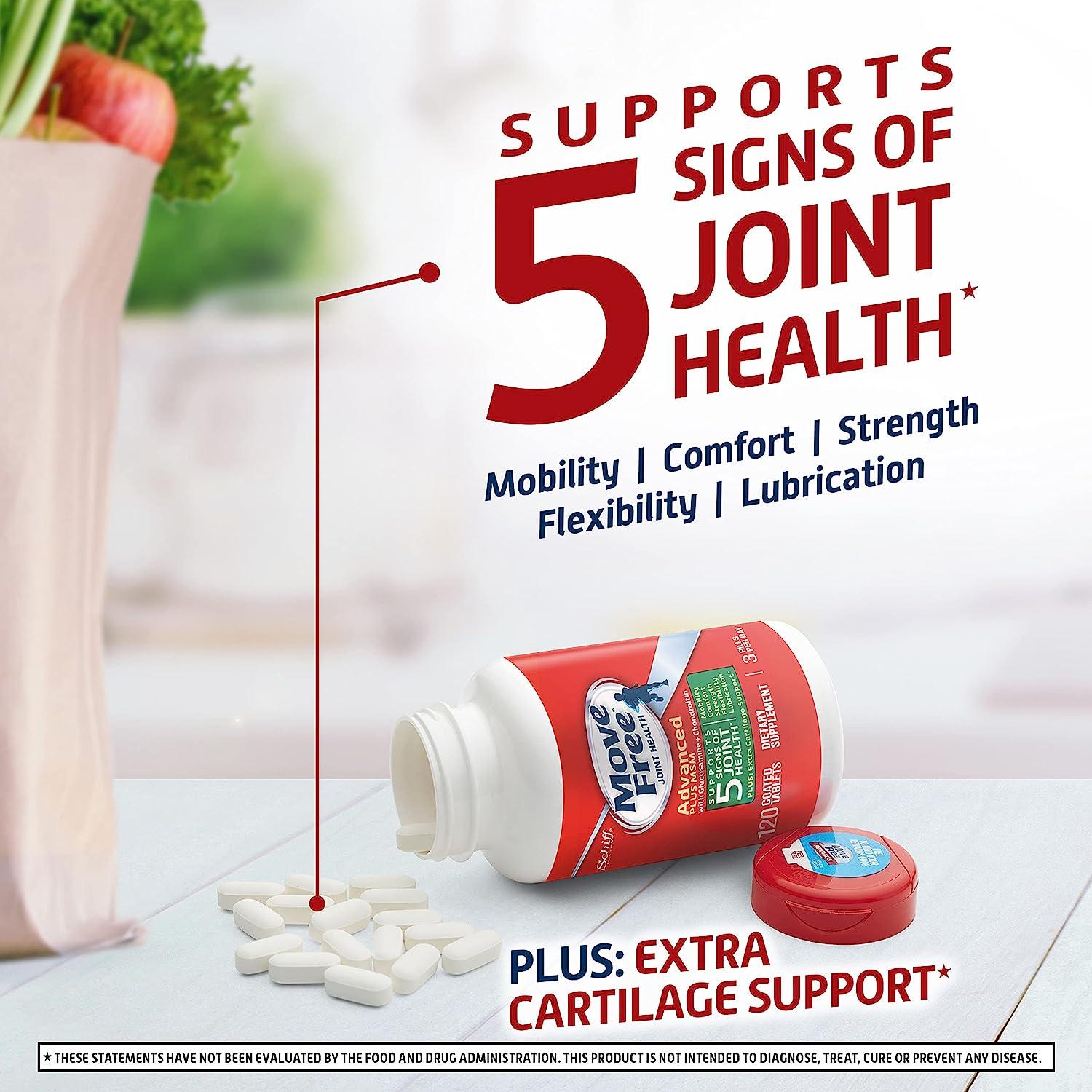 Move Free Advanced Plus MSM Coated Tablets - Joint Health Supplement ...