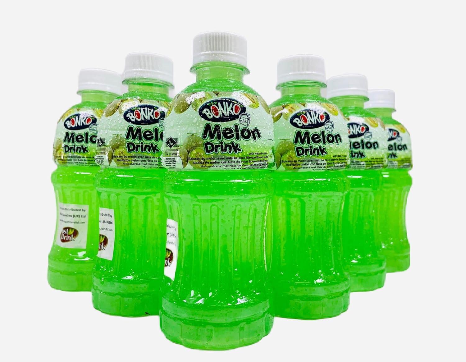 Bonko Just Drink Melon with Nata de Coco 320ml - Pack of 6 Bottles ...