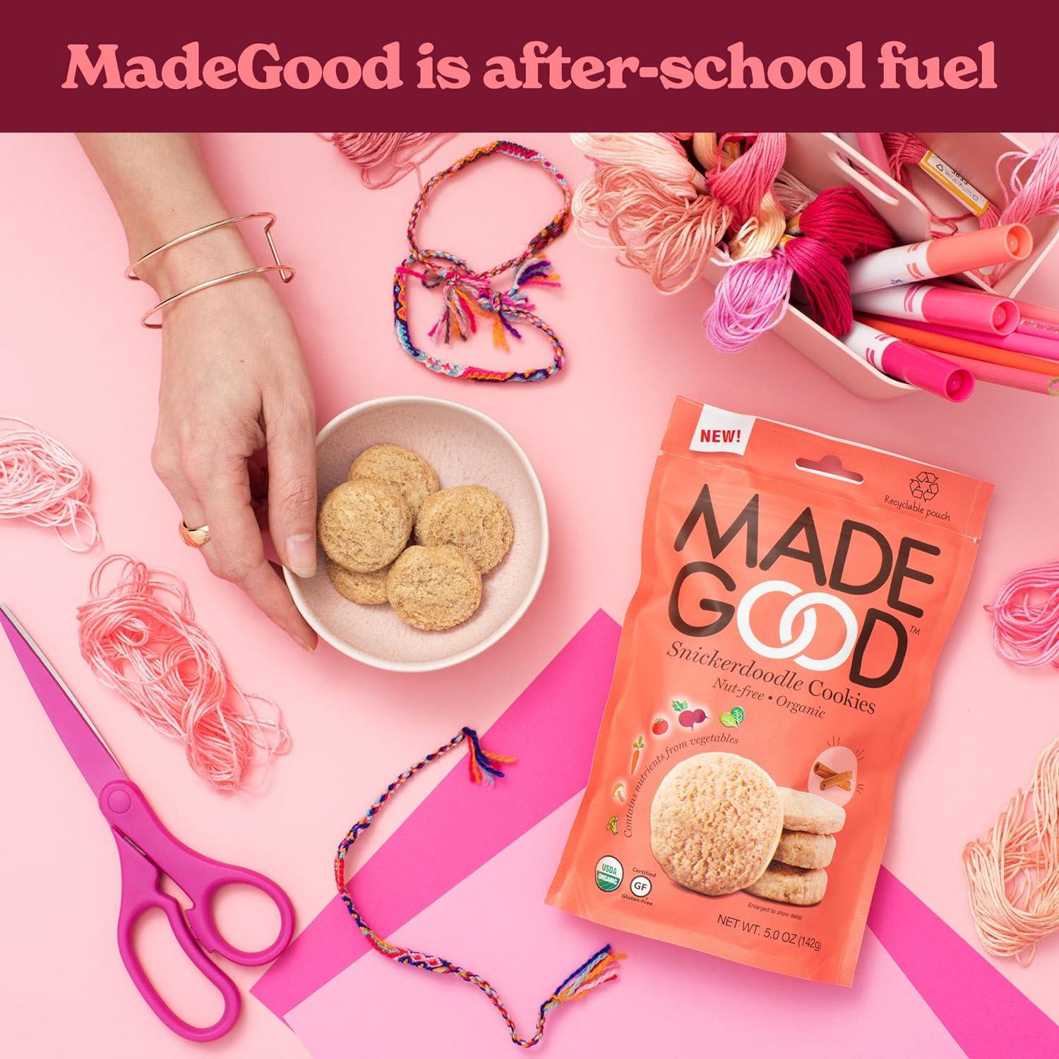 MadeGood Snickerdoodle Crunchy Cookies - Gluten-Free, 6 Pouches x 5 oz ...