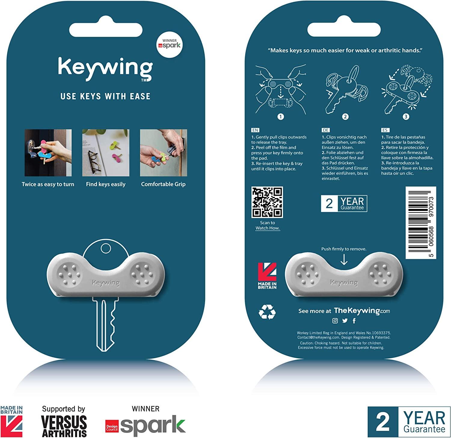 Keywing Key Turner v2 - Ideal Key Holder for Arthritis, Parkinson's ...