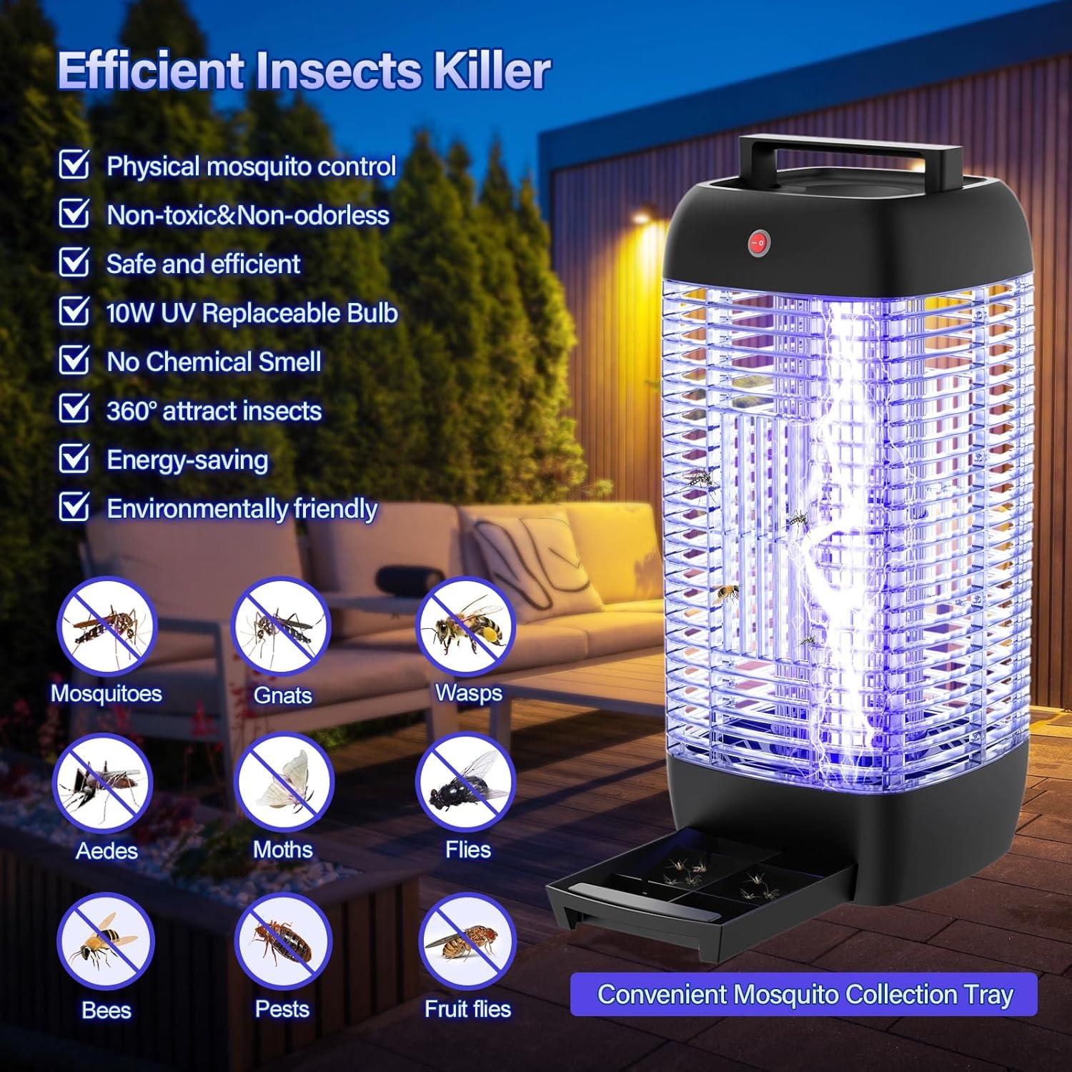Fethfire Insect Destroyer - Electric Mosquito Trap with Transparent ...