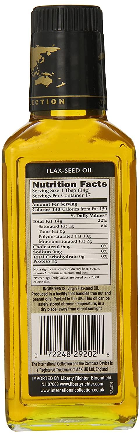 International Collection Flax Seed Oil 8.45 oz - Pure and Natural Omega ...
