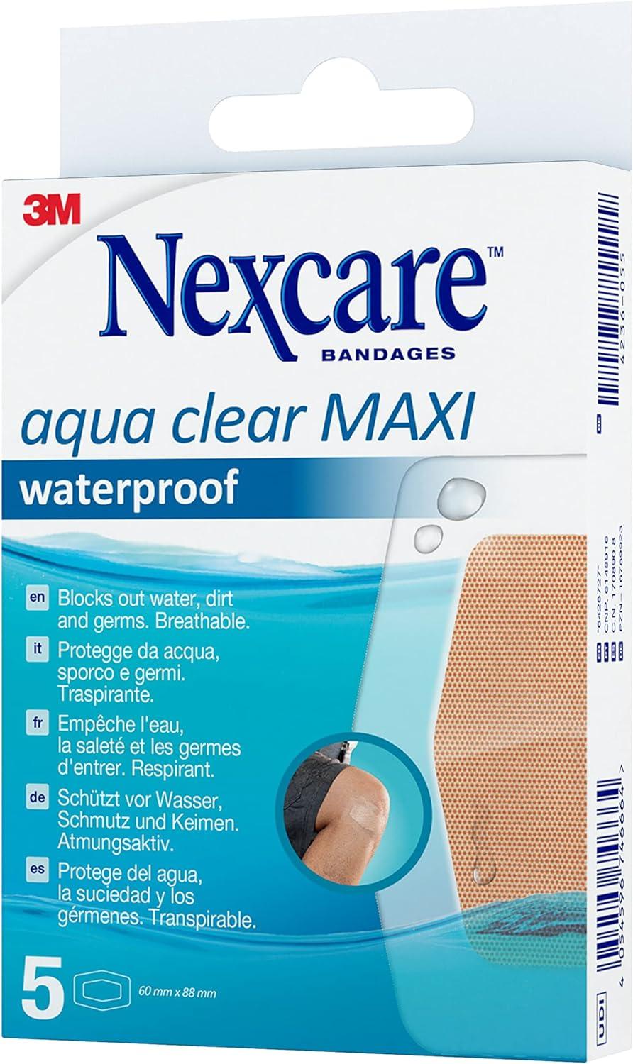 Nexcare Aqua Clear MAXI Waterproof Bandages 360 Count - 5 Plasters per ...