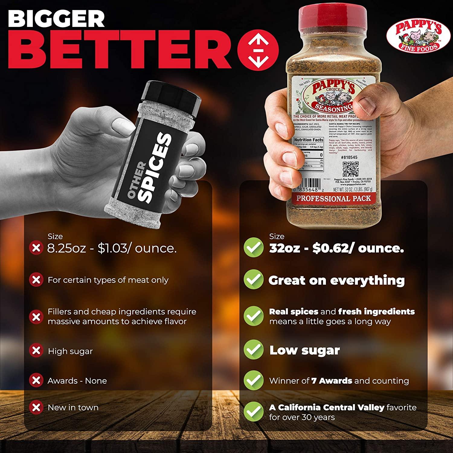 Pappy's Choice Seasonings - Original Red Label 2 Pound - Ideal for BBQ ...