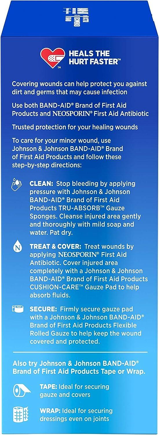 Band-Aid Brand Flexible Rolled Gauze Dressing 4 x 2.1 Yards, 5 Count ...