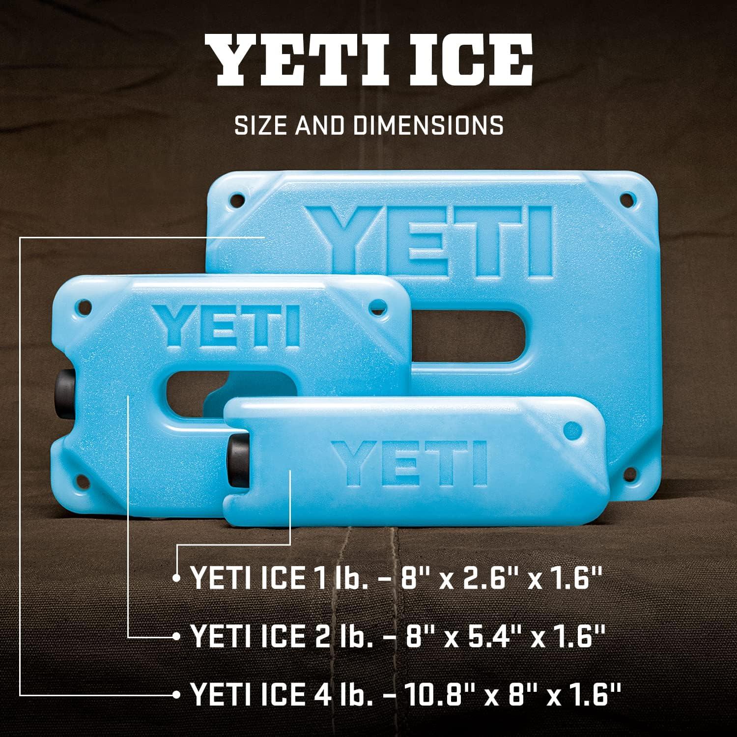 YETI ICE 2 lb Refreezable Reusable Cooler Ice Pack - Long-lasting and ...