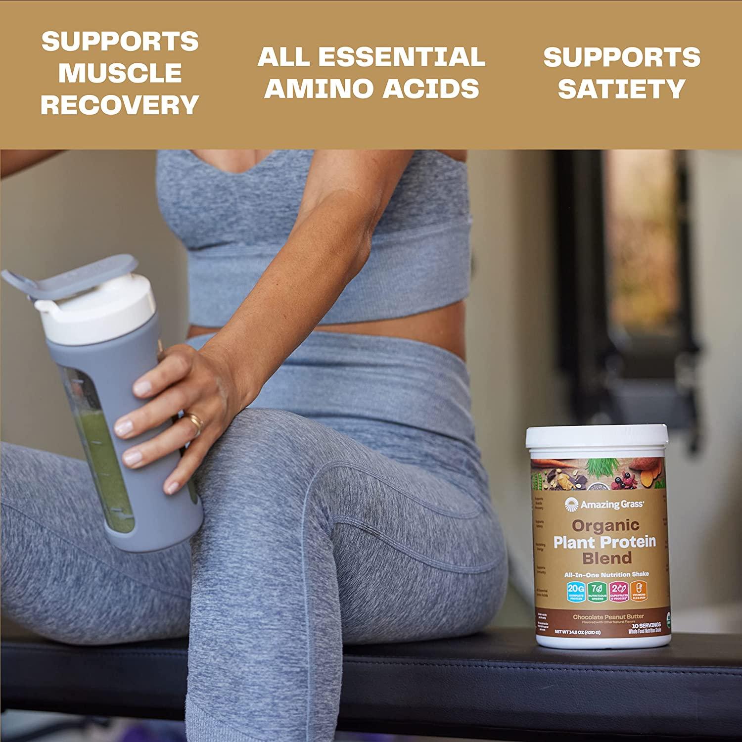 Amazing Grass Organic Plant Protein Blend - Vegan Protein Powder with ...