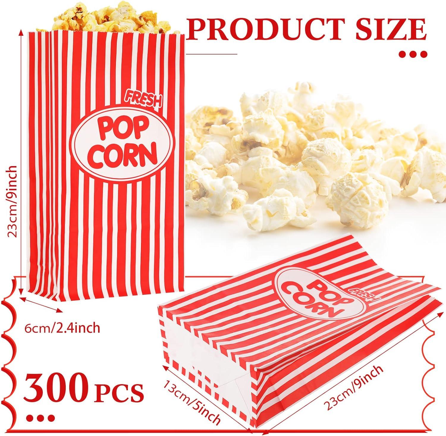 Paper Popcorn Bags 2 oz Disposable Individual Servings Popcorn ...