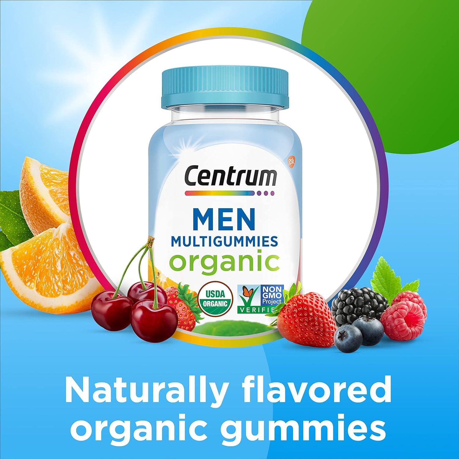 Centrum Men's Organic Multigummies - 90 Count | Essential Nutrients for ...