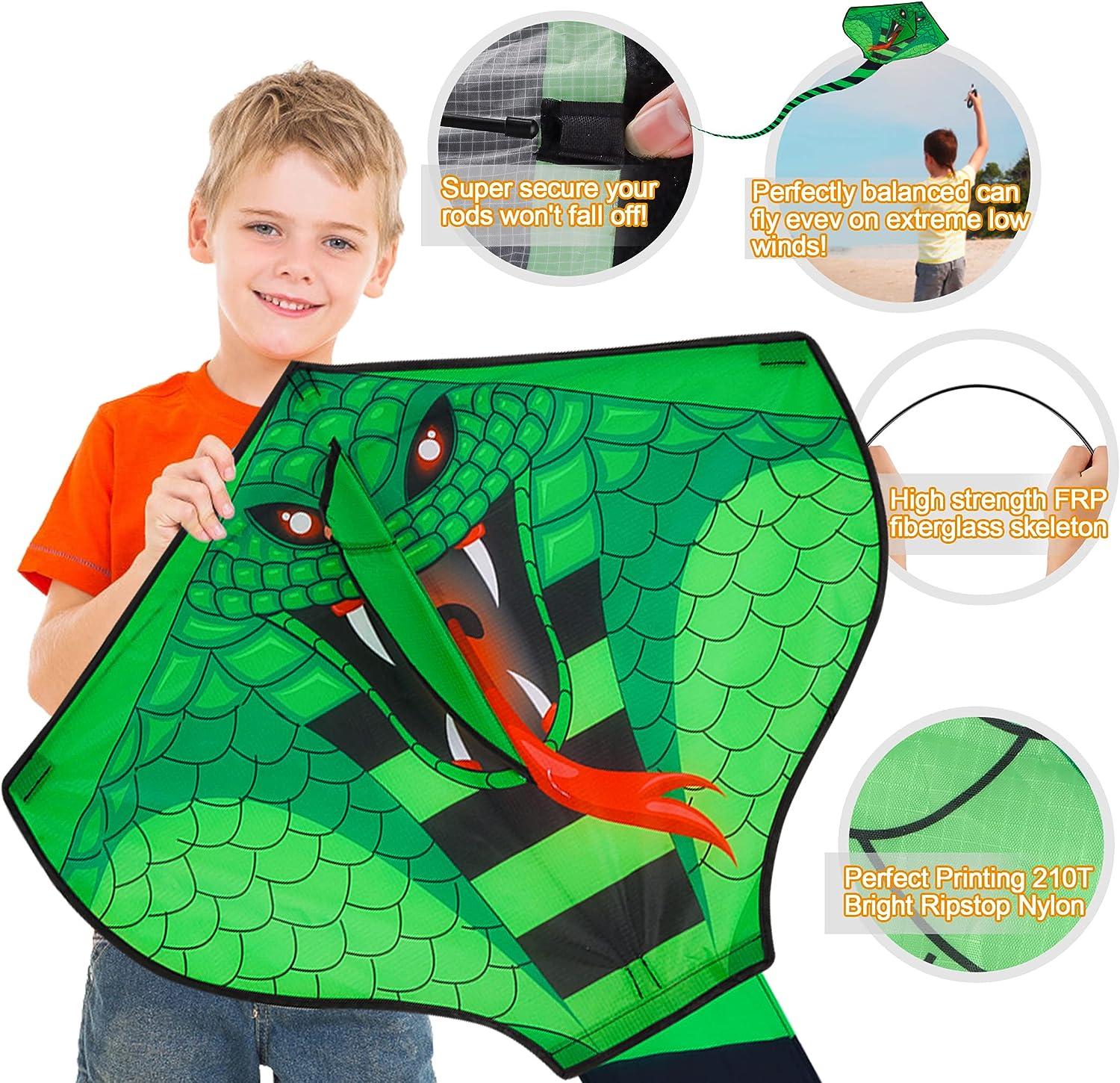 4 Pack Large Fire Dragon, Green Snake, Devil Fish, Red Mollusc Octopus ...