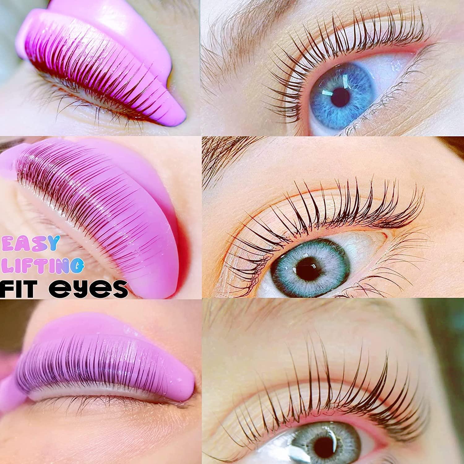 Reusable Eyelash Lift Pads - 6 Sizes, 12 Pieces Silicone Shields for ...