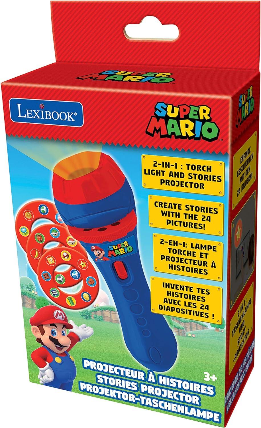 Lexibook Super Mario Brothers Nintendo Flashlight & Projector with 3 ...
