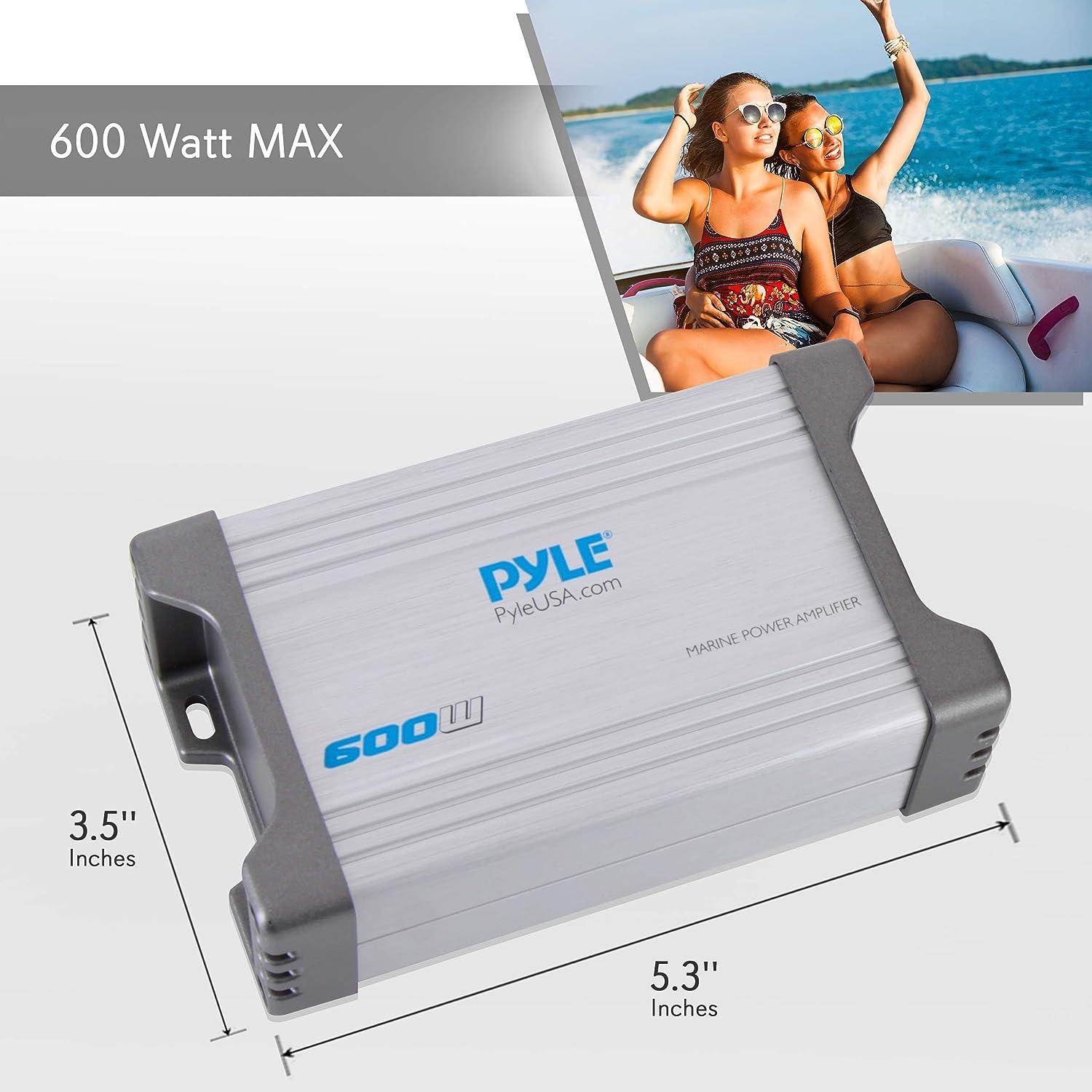 Pyle 2-Channel Marine Amplifier Receiver - Waterproof and Weatherproof ...