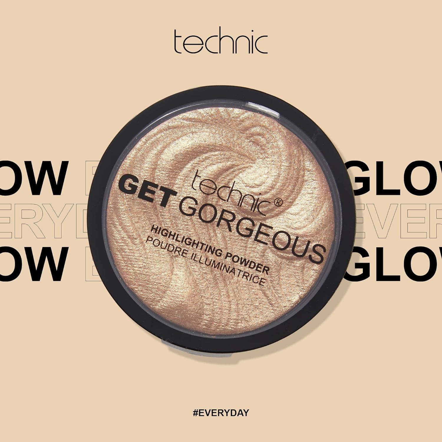 Technic Get Gorgeous Highlighting Powder - 24CT Gold Shimmer Face ...