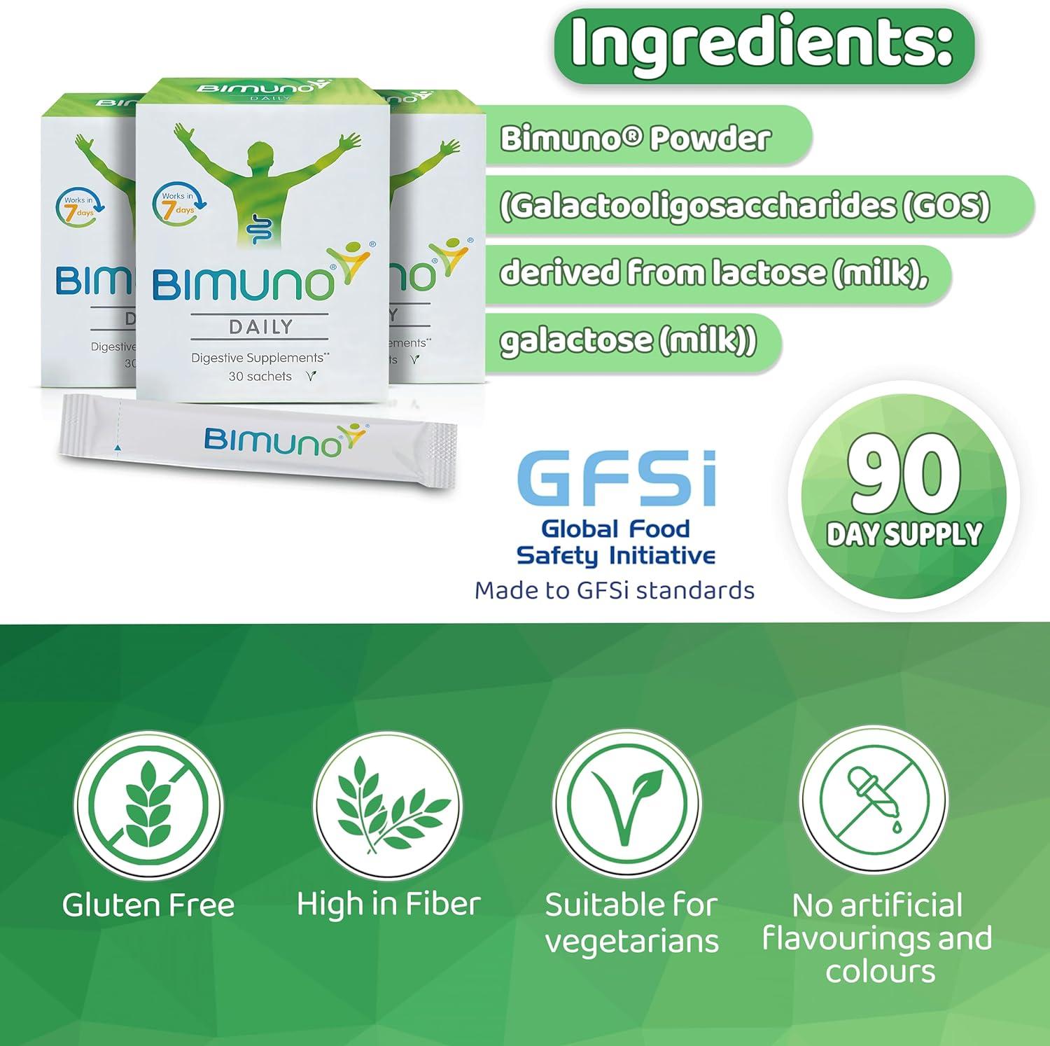 Bimuno Original | Daily Gut Health Prebiotic | High Fiber Supplements ...