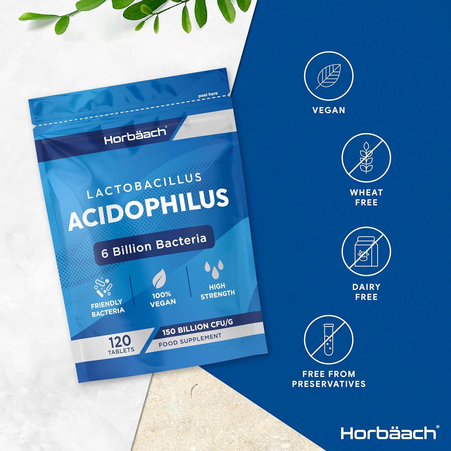 Acidophilus Probiotic Tablets | 6 Billion CFU | 120 Vegan Tabs | Women ...
