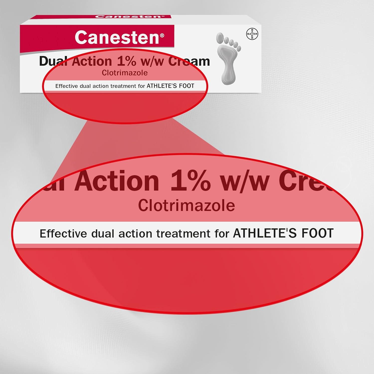 Canesten Athletes Foot Dual Action Cream 30g - Fast Relief and ...