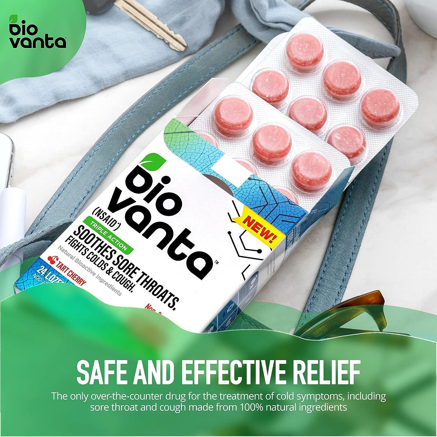 Biovanta Sugar-Free Tart Cherry Lozenges - 24 Natural Ingredients for ...
