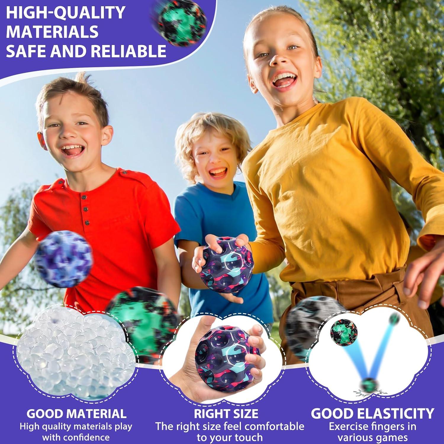 Waimxdao 4-Pack Astro Jump Balls - 7cm High Jump Rubber Bouncing Balls ...