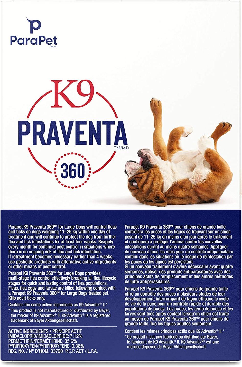 Parapet K9 Praventa 360 for Large Dogs 6 Tubes | Buy Now with Express ...