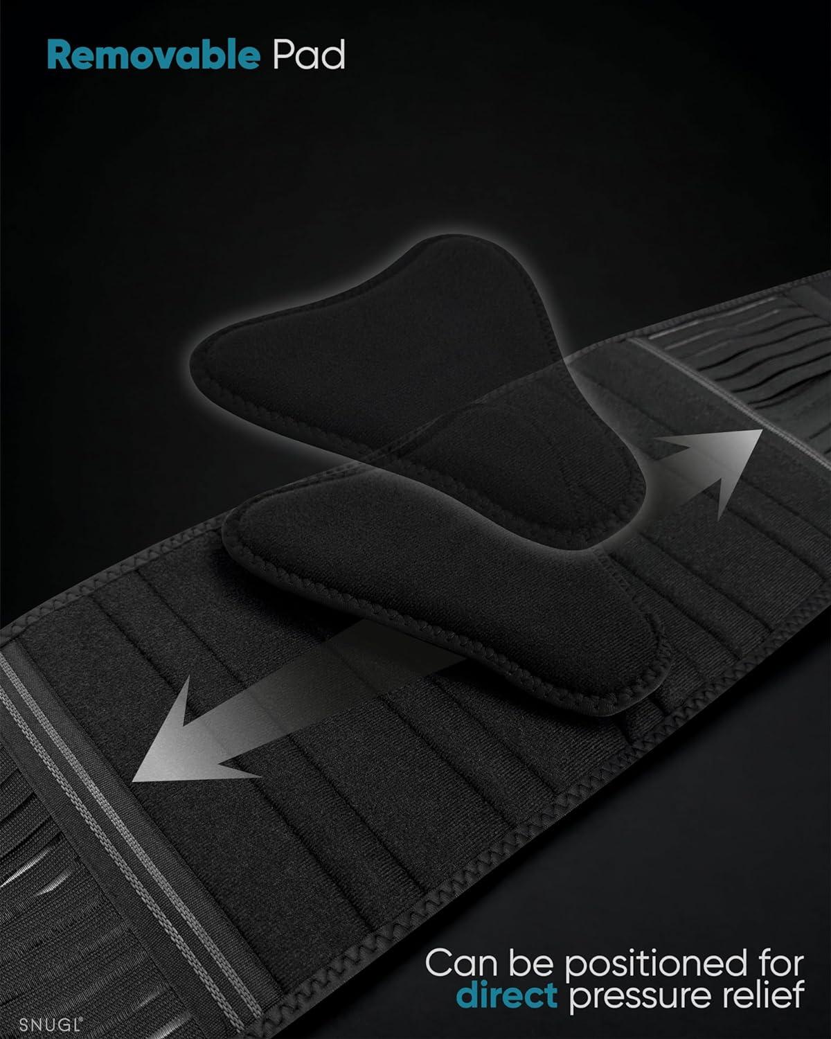 SNUGL Lower Back Support Belt for Women and Men - Lumbar Brace for ...