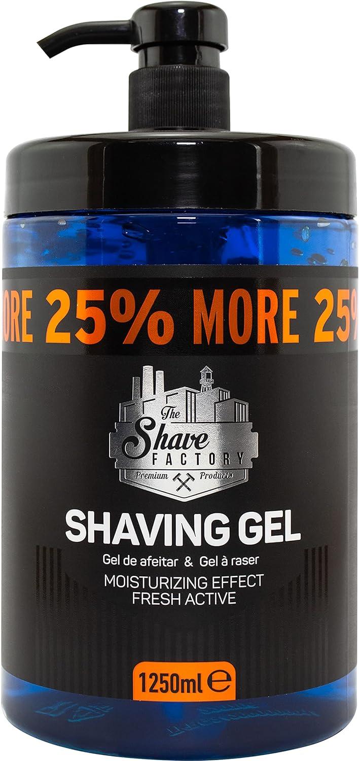 The Shave Factory Shaving Gel 1250ML with 25% MORE Free - Moisturizing Effect Fresh Active ...