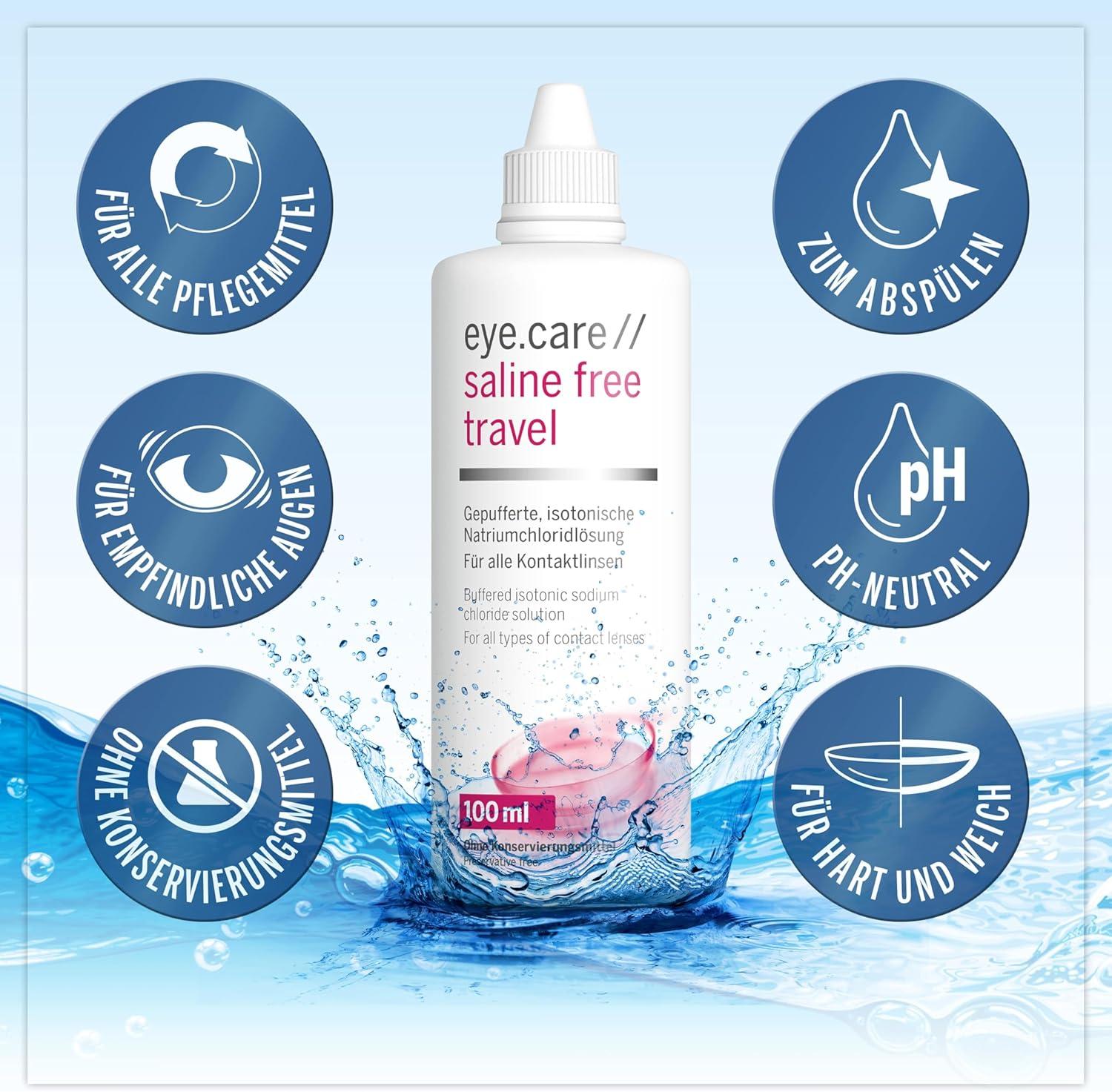 Buy Eye.care pH-Neutral Saline Solution | 4-Pack Travel Size Isotonic ...