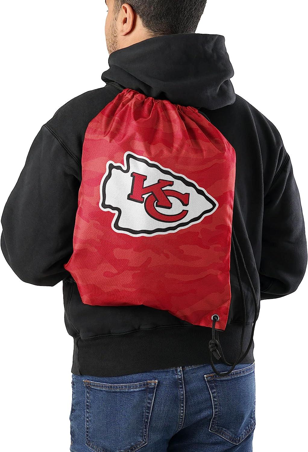 Kansas City Chiefs Camo Drawstring Backpack - Official NFL Big Logo ...