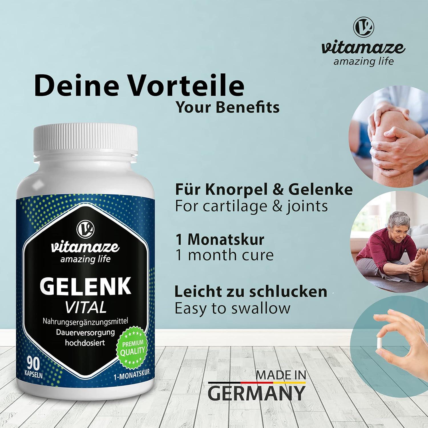 Joint Vitality Capsules - High Dose Glucosamine Chondroitin Hyaluronic ...