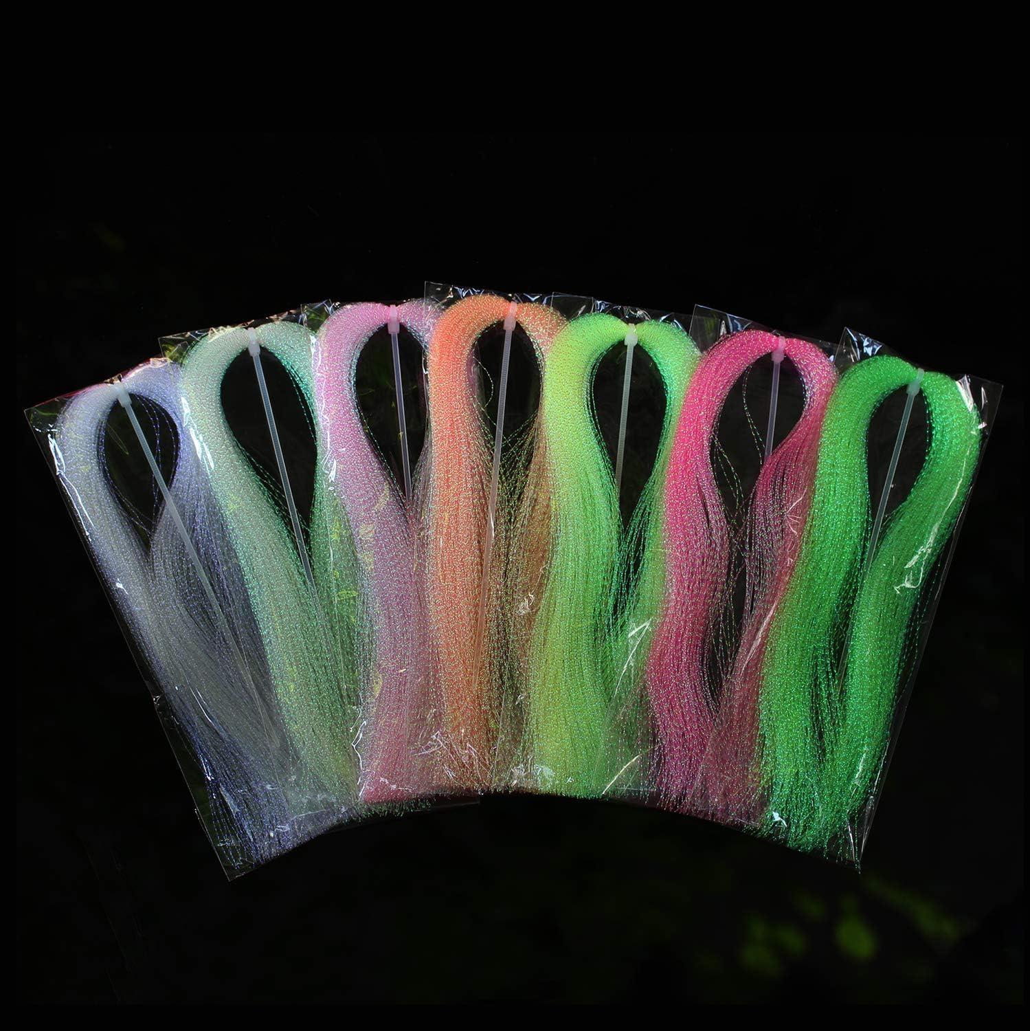 Tigofly 14 Pack UV Crystal Flash Holographic Tinsel Sparkle Streamer ...