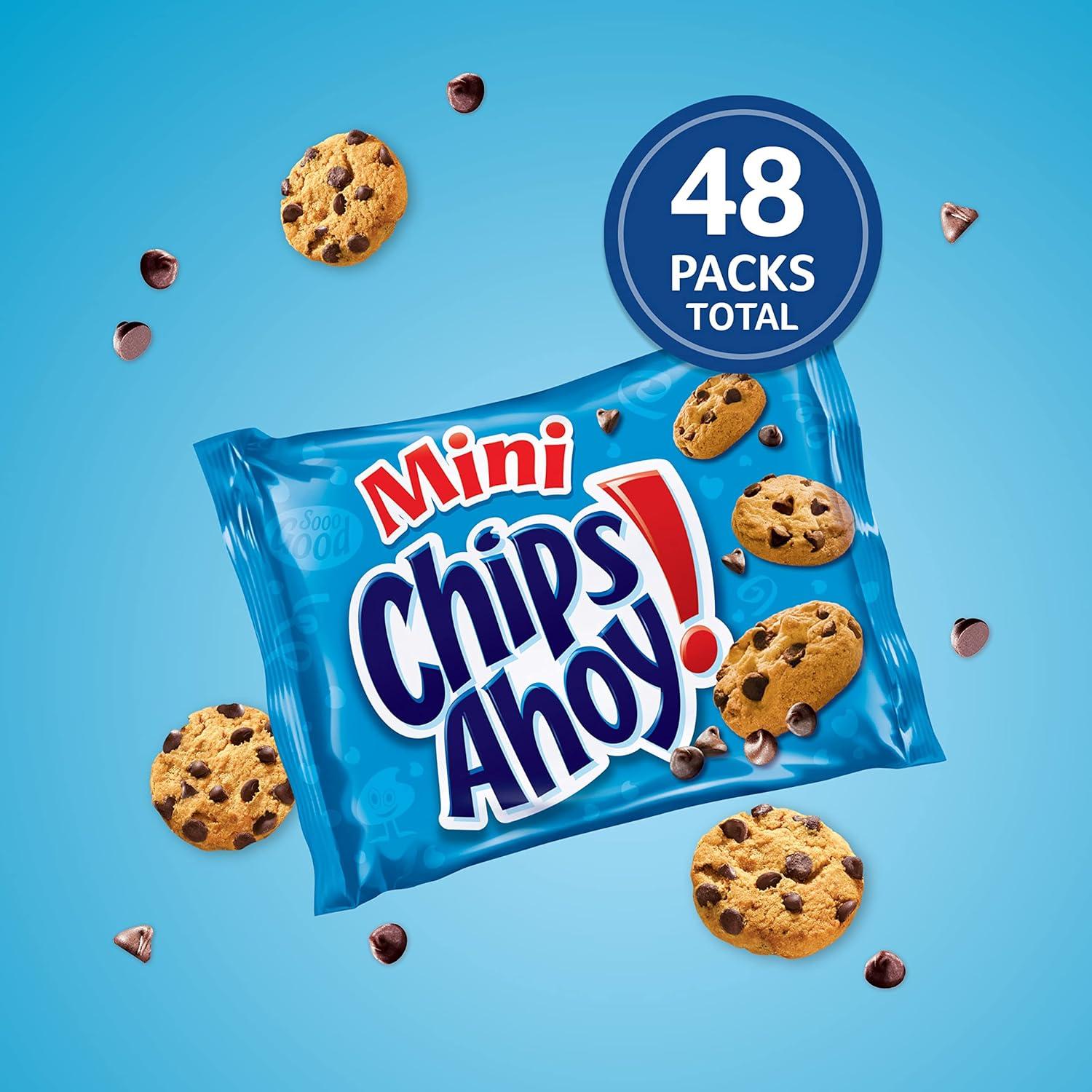 CHIPS AHOY! Mini Original Chocolate Chip Cookies 48 Snack Packs - 4 Boxes, 1 Ounce Each | Buy ...