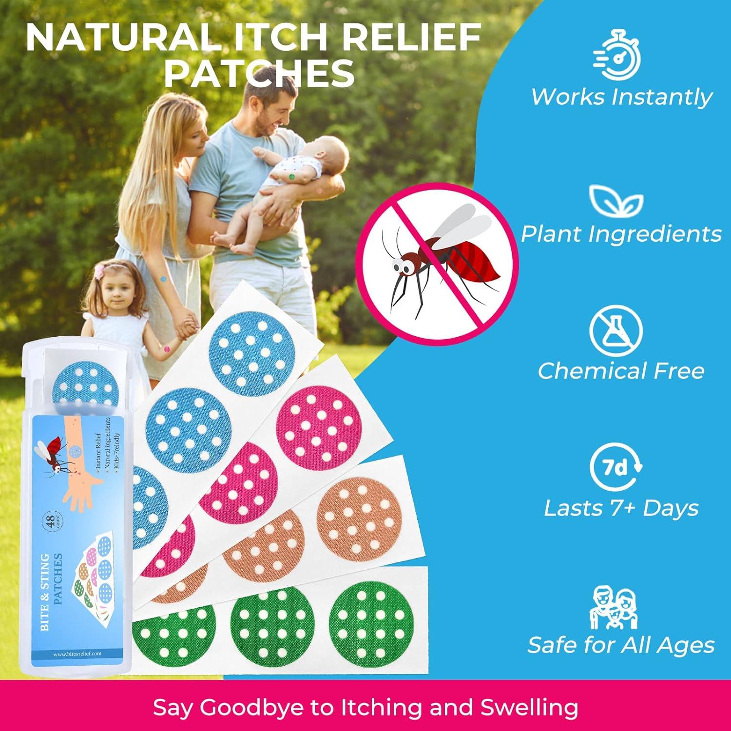 Nano Shield Bug Bite Itch Relief Patches - 48 Count (1 Pack) | Natural ...