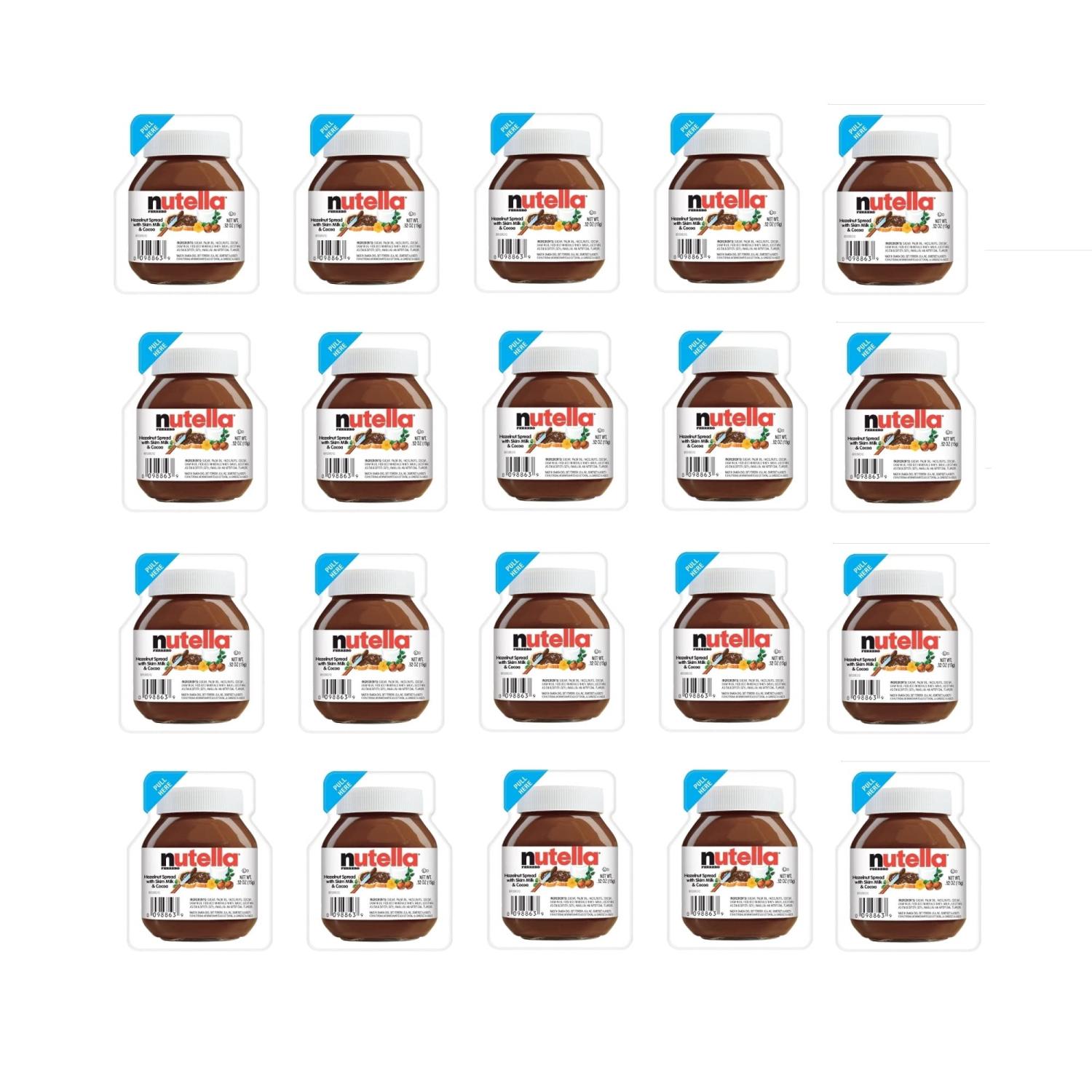 20 Pack of 0.52oz Nutella Mini Cups - Single Serve Nutella Spread by ...