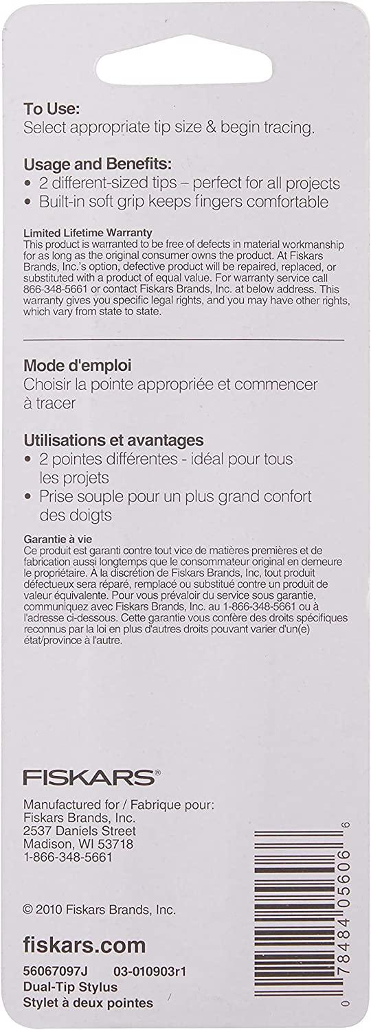 Fiskars Dual-tip Embossing Stylus - Fine and Medium Tips for Precision ...