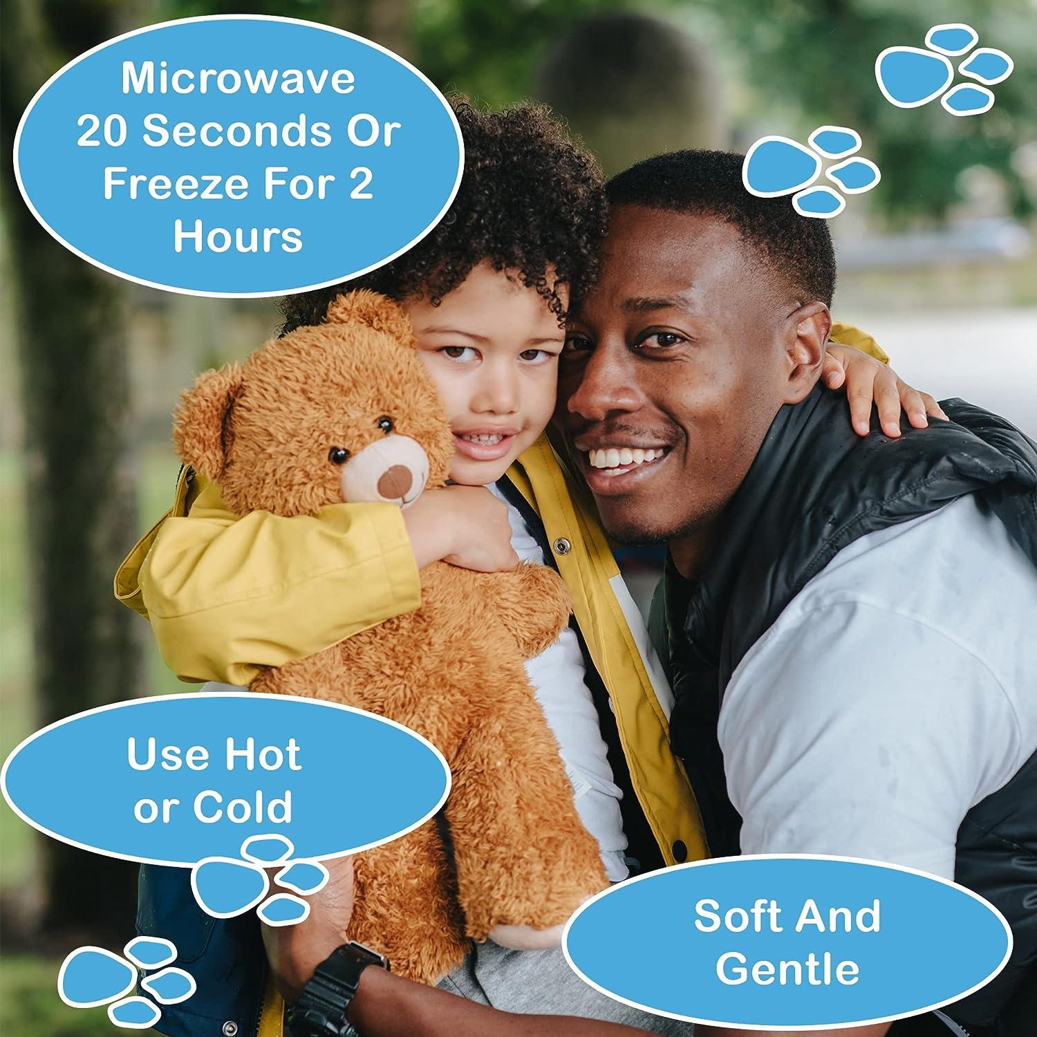 Bed Buddy Microwavable Weighted Teddy Bear - 2 lbs Calming Plush for ...