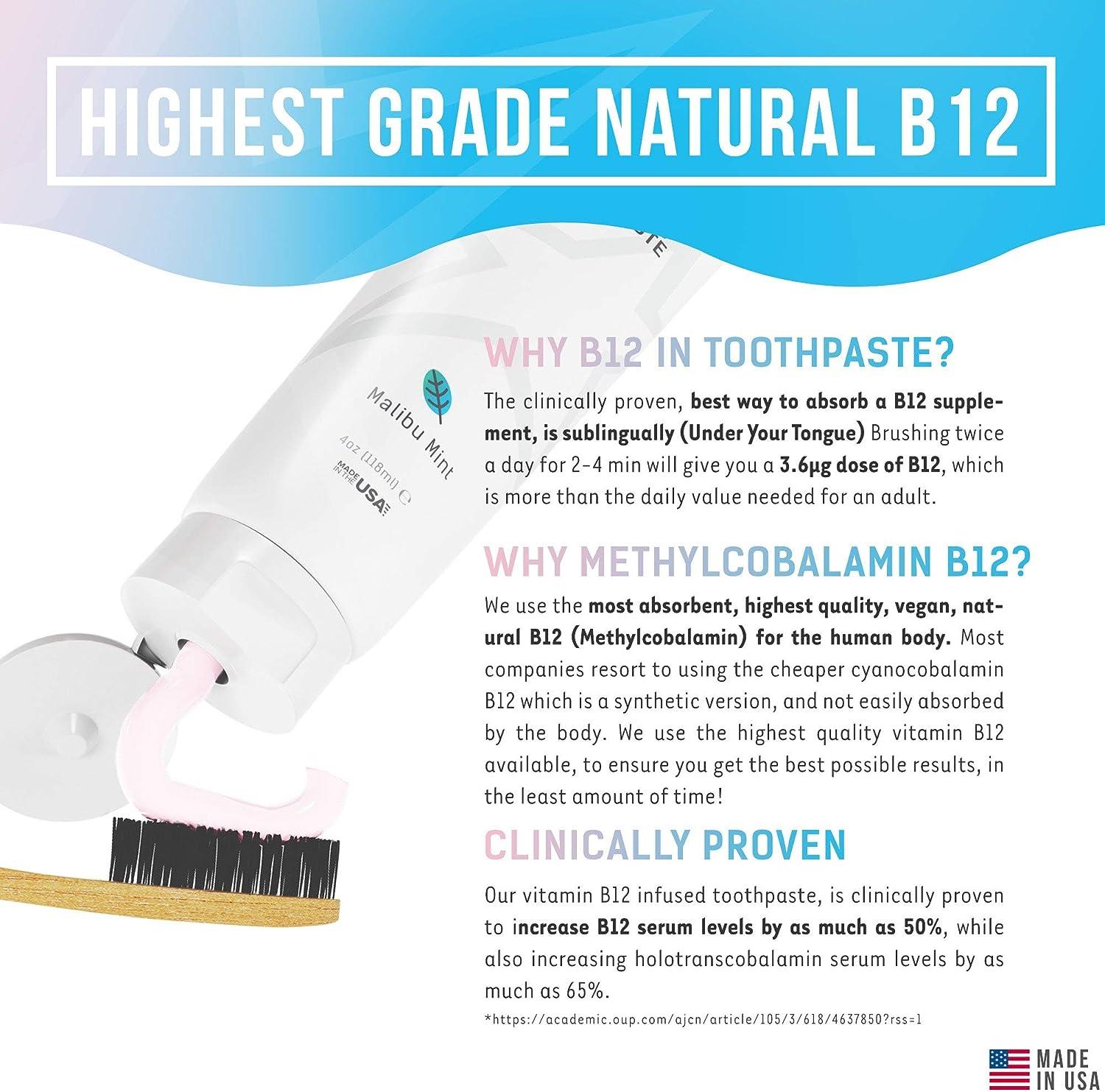 Cali White Fluoride-Free Whitening Toothpaste with Vitamin B12 - Vegan ...