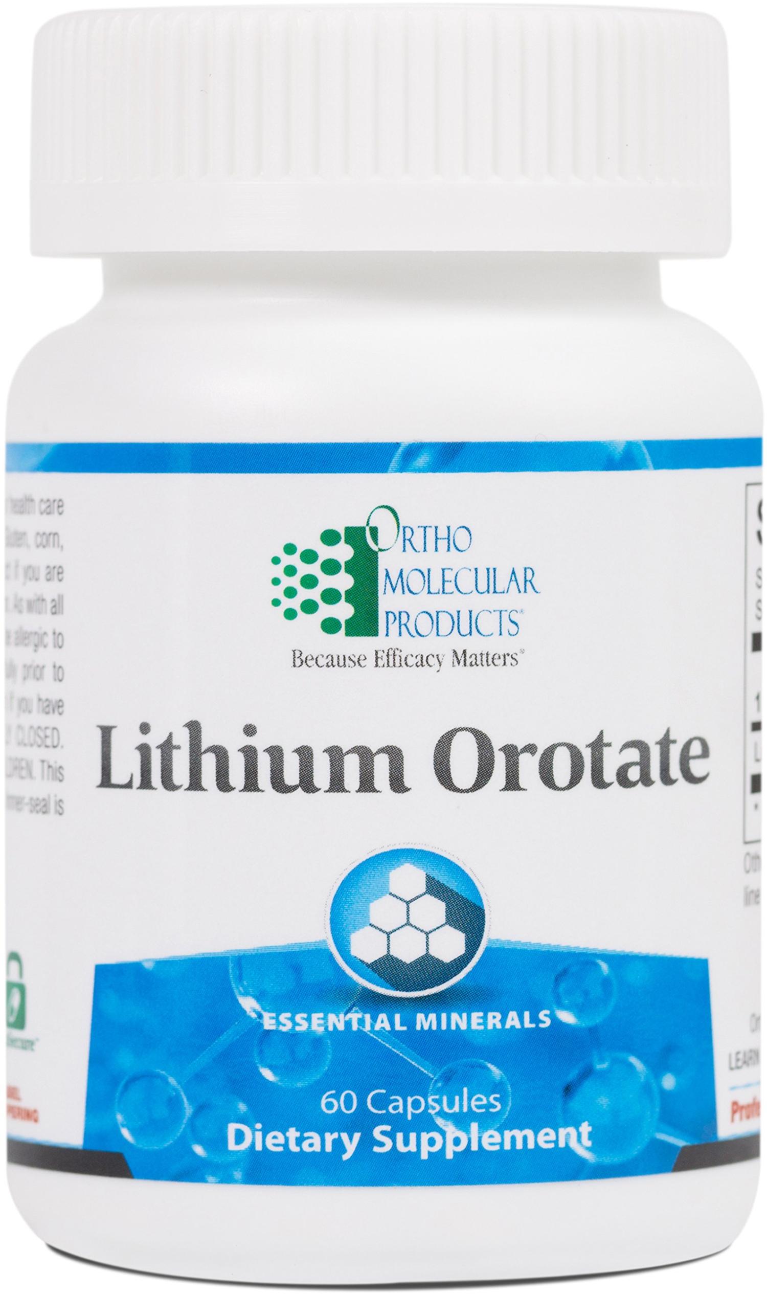 Ortho Molecular Lithium Orotate Supplement - 60 Capsules | Mental Wellness Support | Buy Now ...