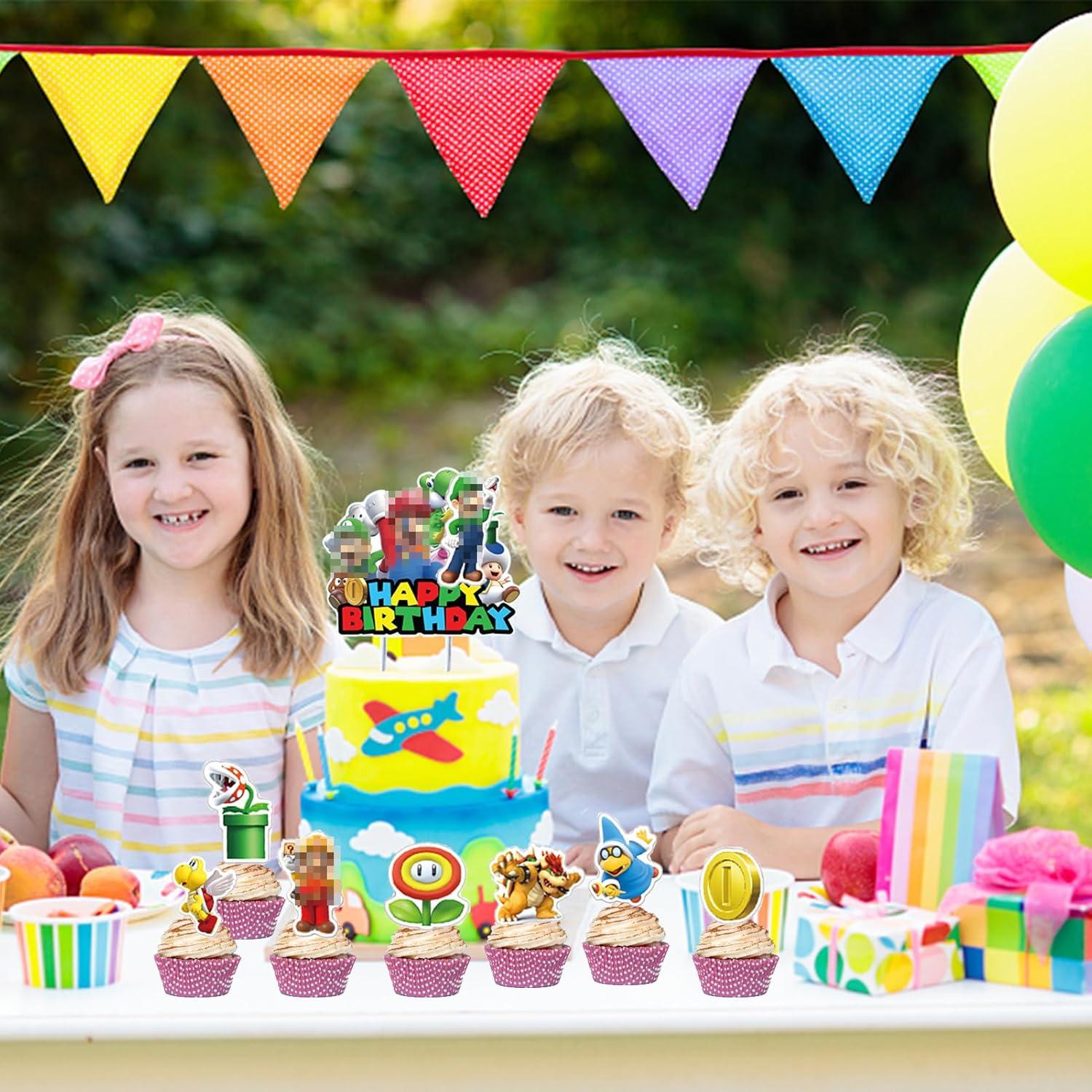 47-Piece Cartoon Cake Topper Set | Fun Cake Decorations for Children's ...