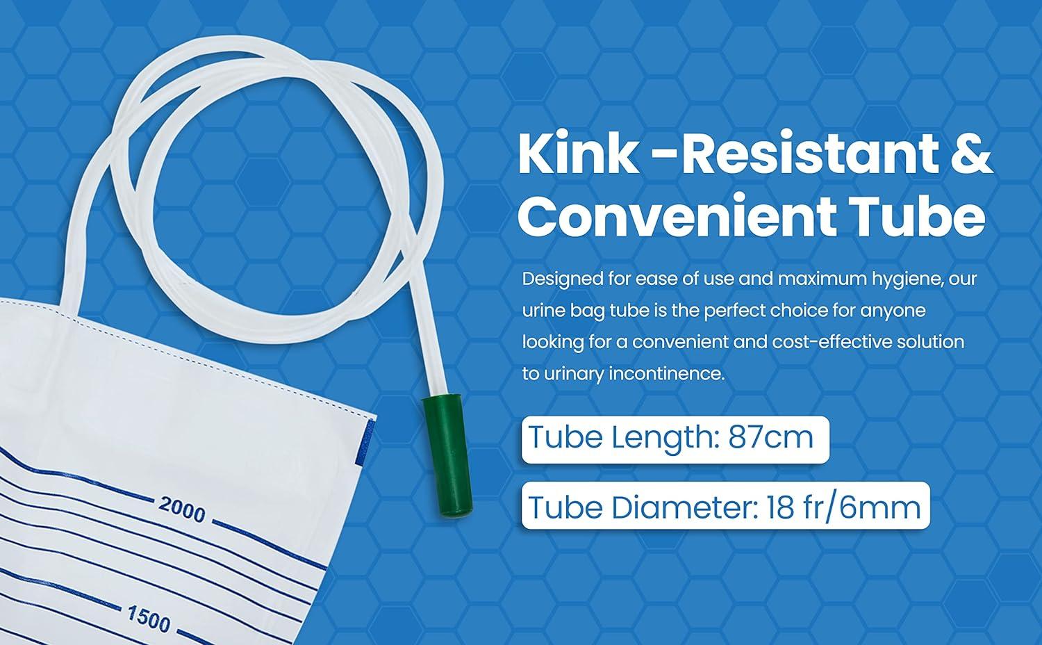 ECOBLUE 15pcs Pack 2000ml Urine Drainage Bag Non Sterile Overnight Bags ...