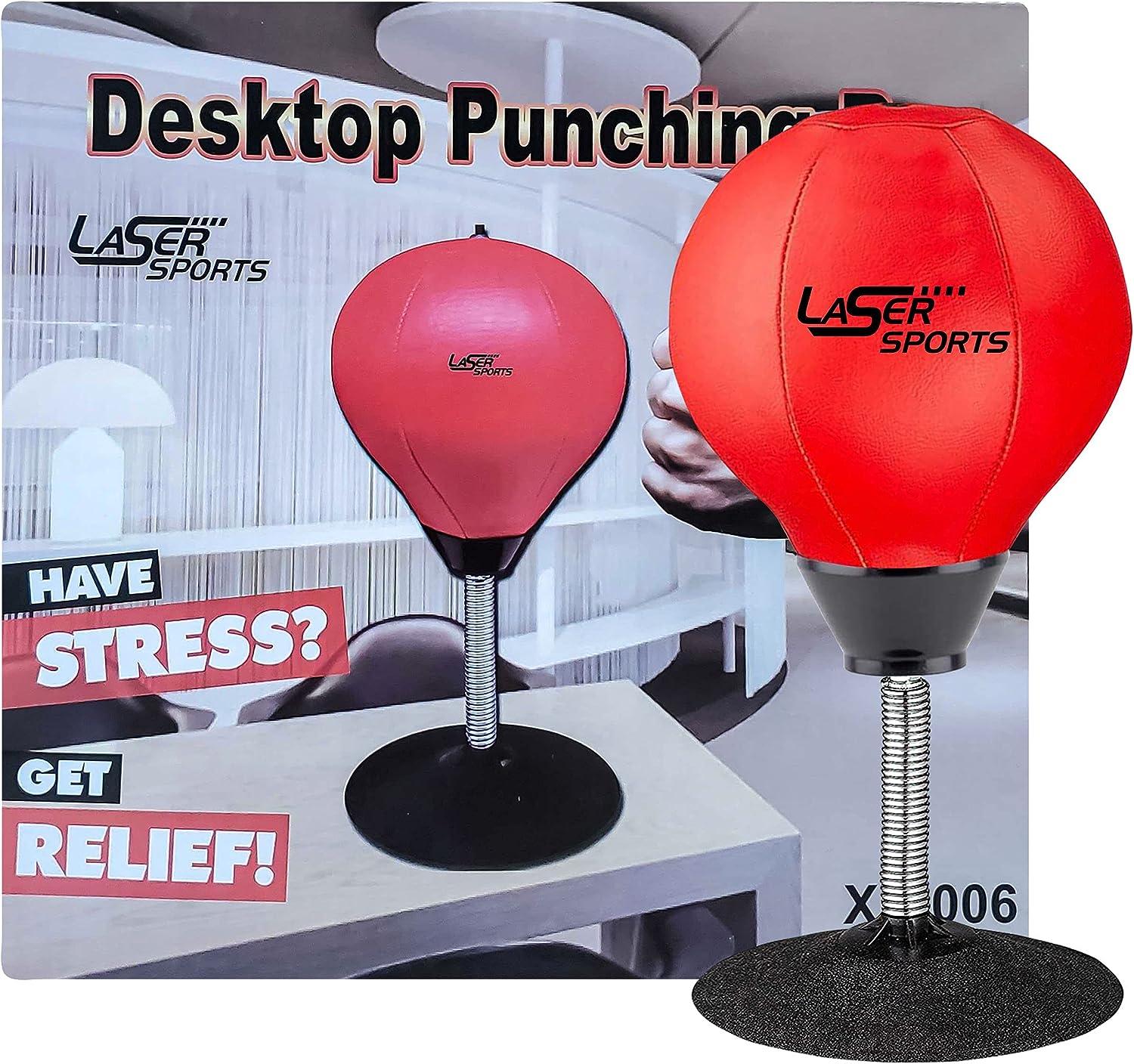 Laser Sports Desktop Punching Bag - Stress Buster with Suction Cup ...