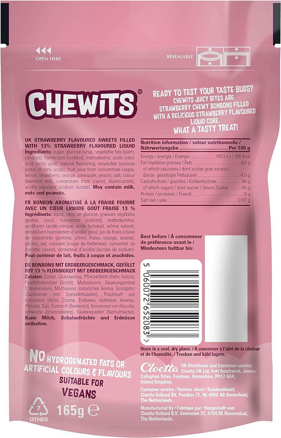 Chewits Strawberry Bites 165 g x 10 | Buy Now with Express ...