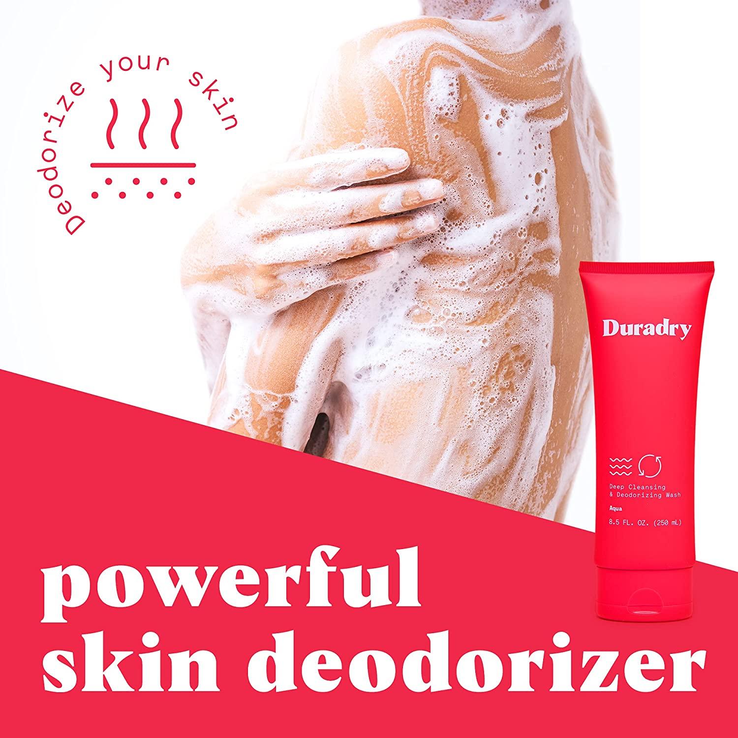 Duradry Body Wash - Deep Cleansing and Deodorizing Formula with Odor ...