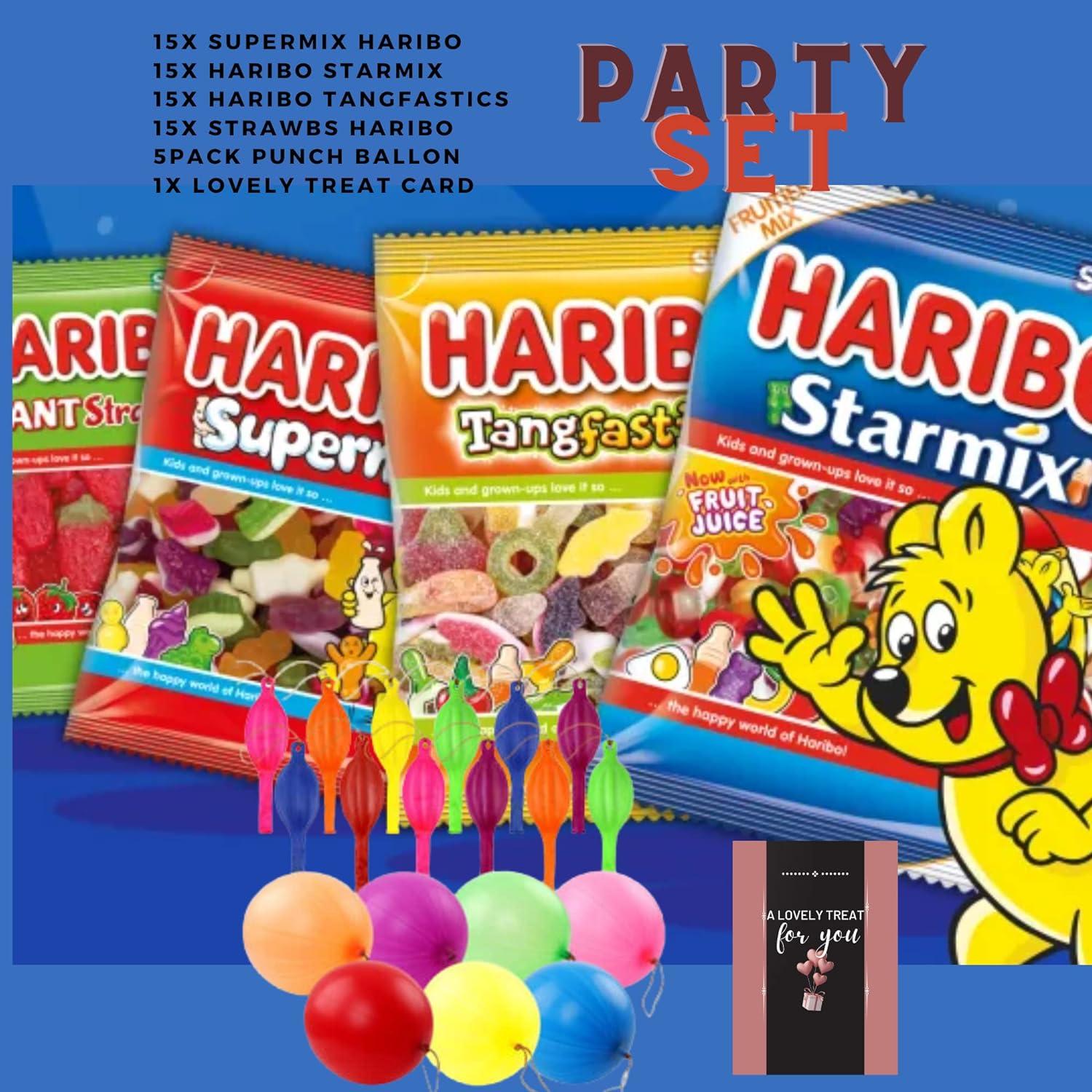 Haribo Mini Bag Sweets Gift Box with Punch Balloons - Assorted Haribo ...