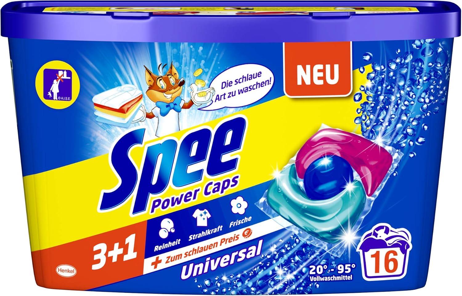 Spee Power Caps Universal 3+1 - 64 Full Detergent Capsules for Radiant ...