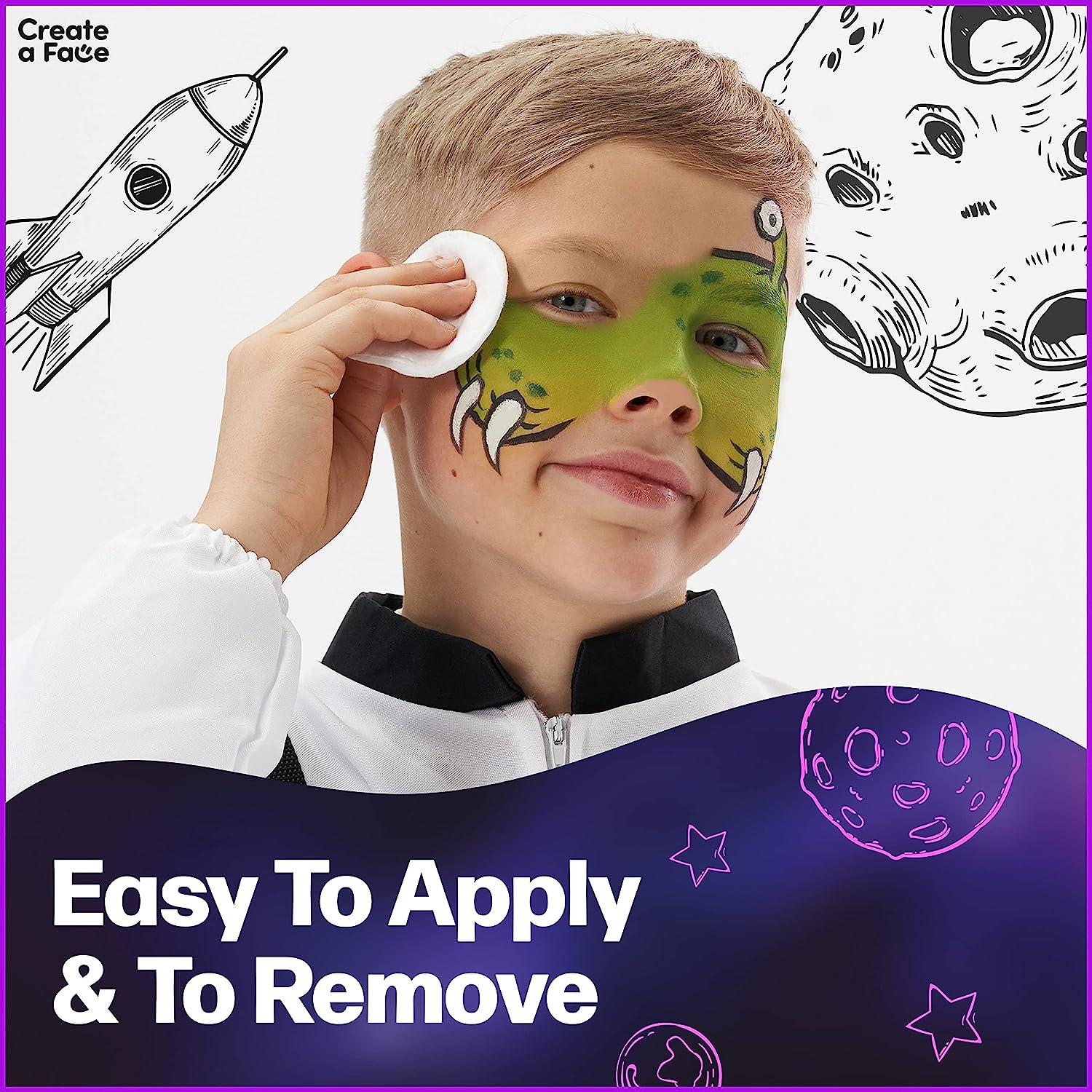 Face Painting Kit for Kids - 16 Water Based Colors with Stencils ...