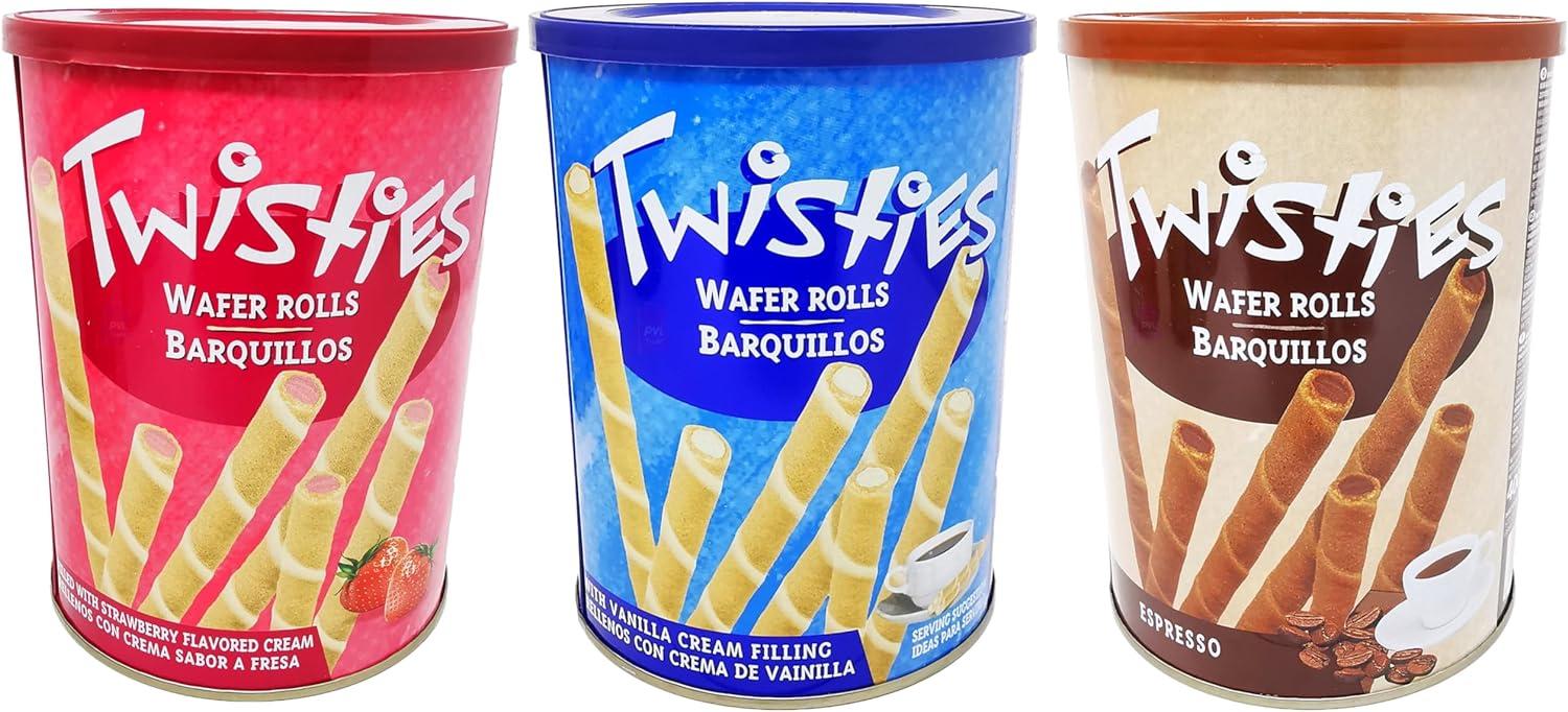 3x 400g Wafer Rolls Selection - VANILLA ESPRESSO & STRAWBERRY cream ...